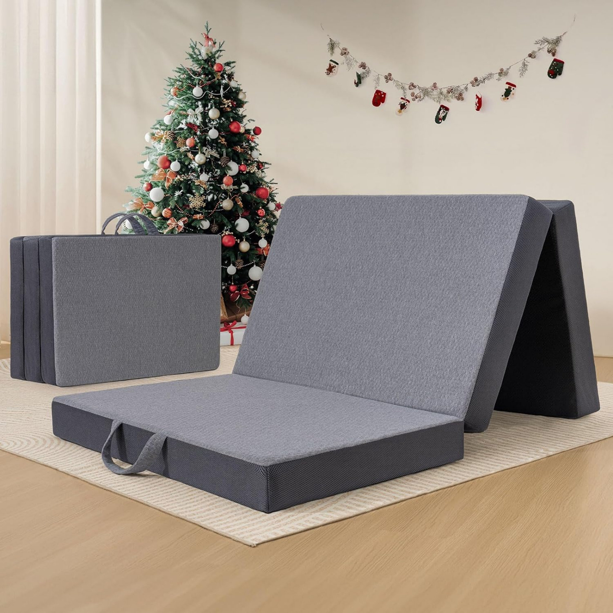 Ebern Designs 4 Inch Foldable Mattress - Tri Folding Bed Mattress For ...