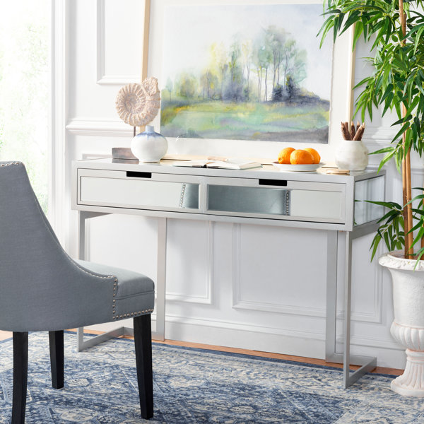 Latitude Run® Enzo Metal Base Writing Desk | Wayfair