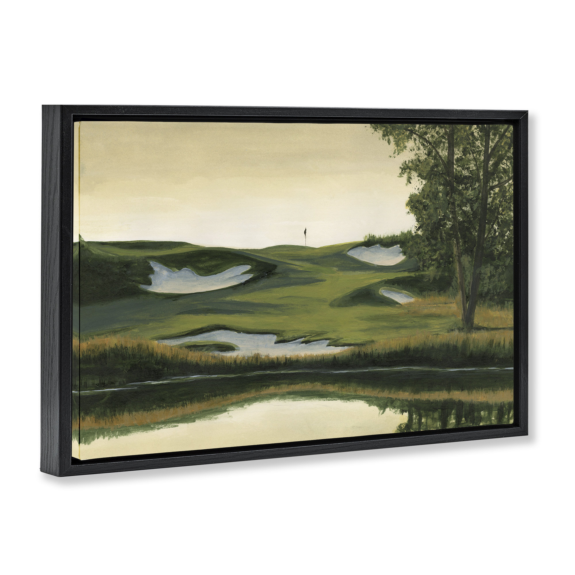 Lark Manor™ Golf Course Terrain Framed Floater Canvas by Michael ...