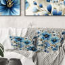 Design Art Blue Coastal Elegance Floral Pattern - Floral Printed Throw ...