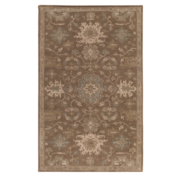 Birch Lane Arden Oriental Handmade Tufted Wool Taupe/Beige/Brown Area ...