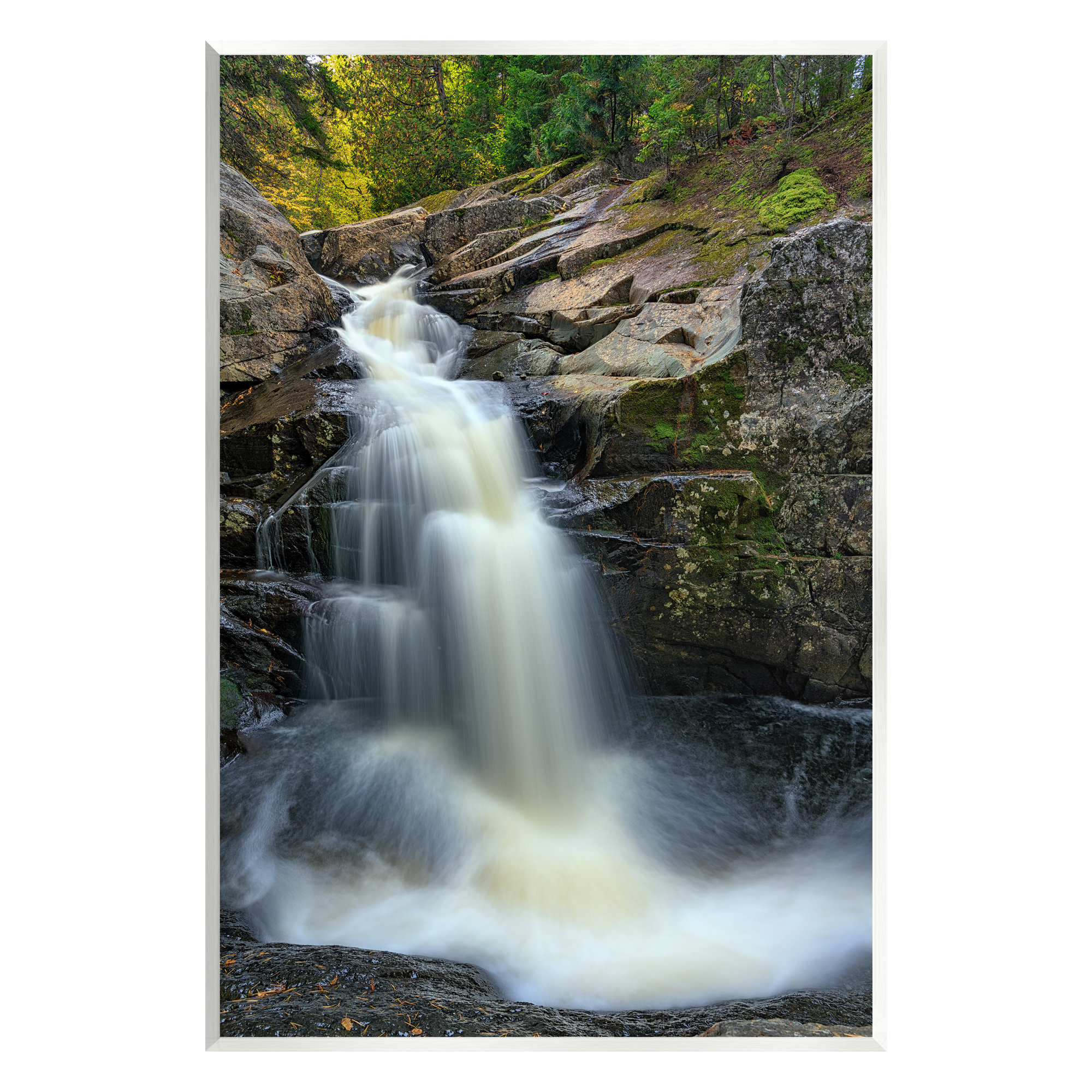Stupell Industries Peaceful Waterfall Splashing Rocks by Rick Berk ...