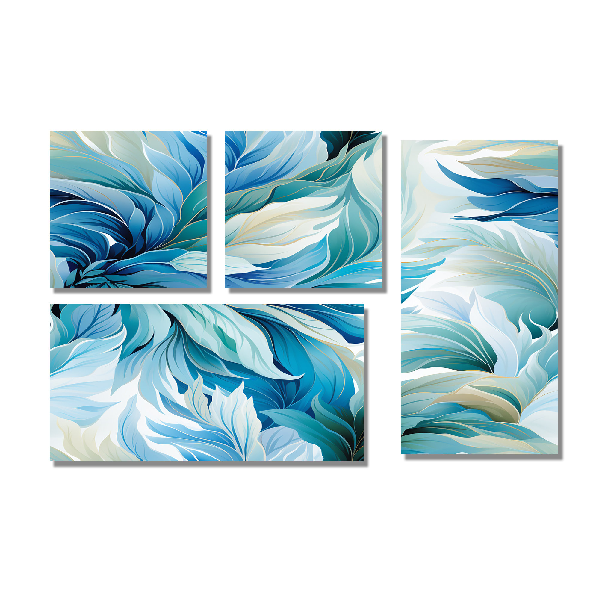 Winston Porter Oceanic Mirage Tropical Pattern - Blue Tropical Wall Art ...