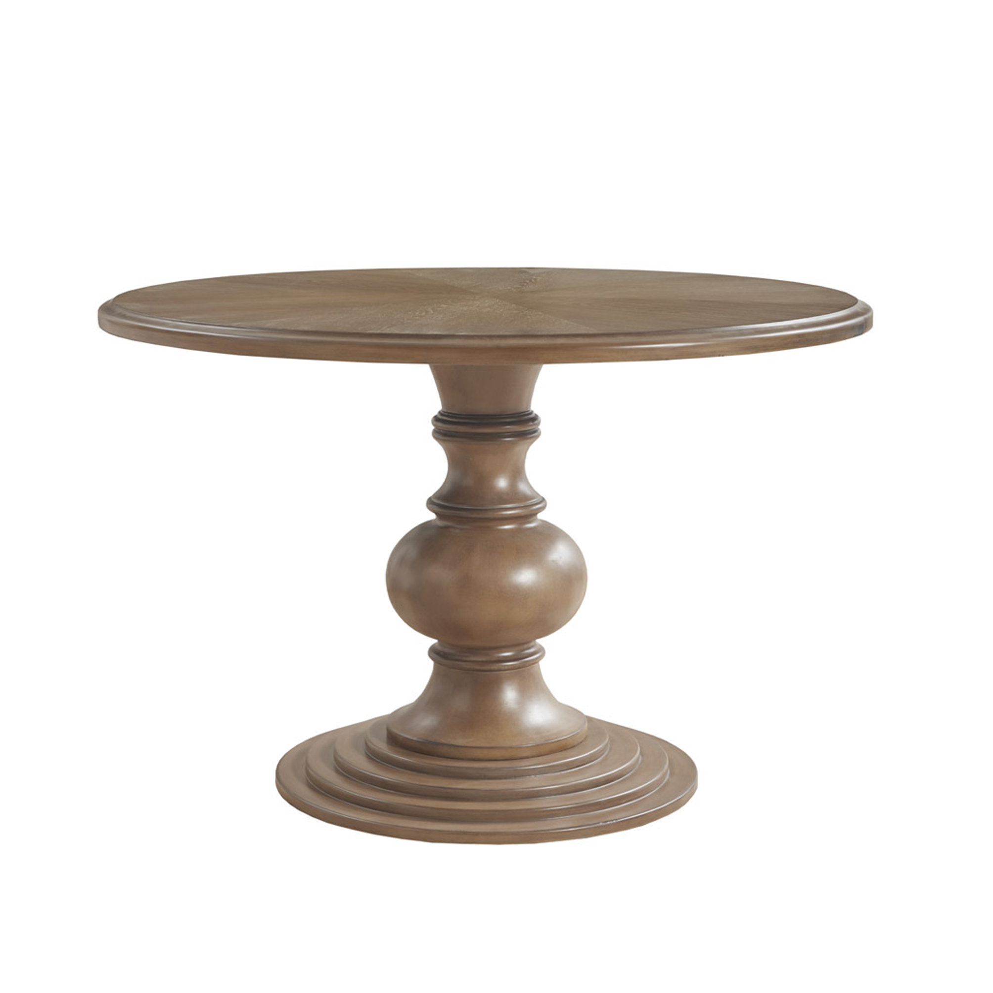 One Allium Way® Round Pedestal Dining Table Reclaimed Walnut 46" Dia ...