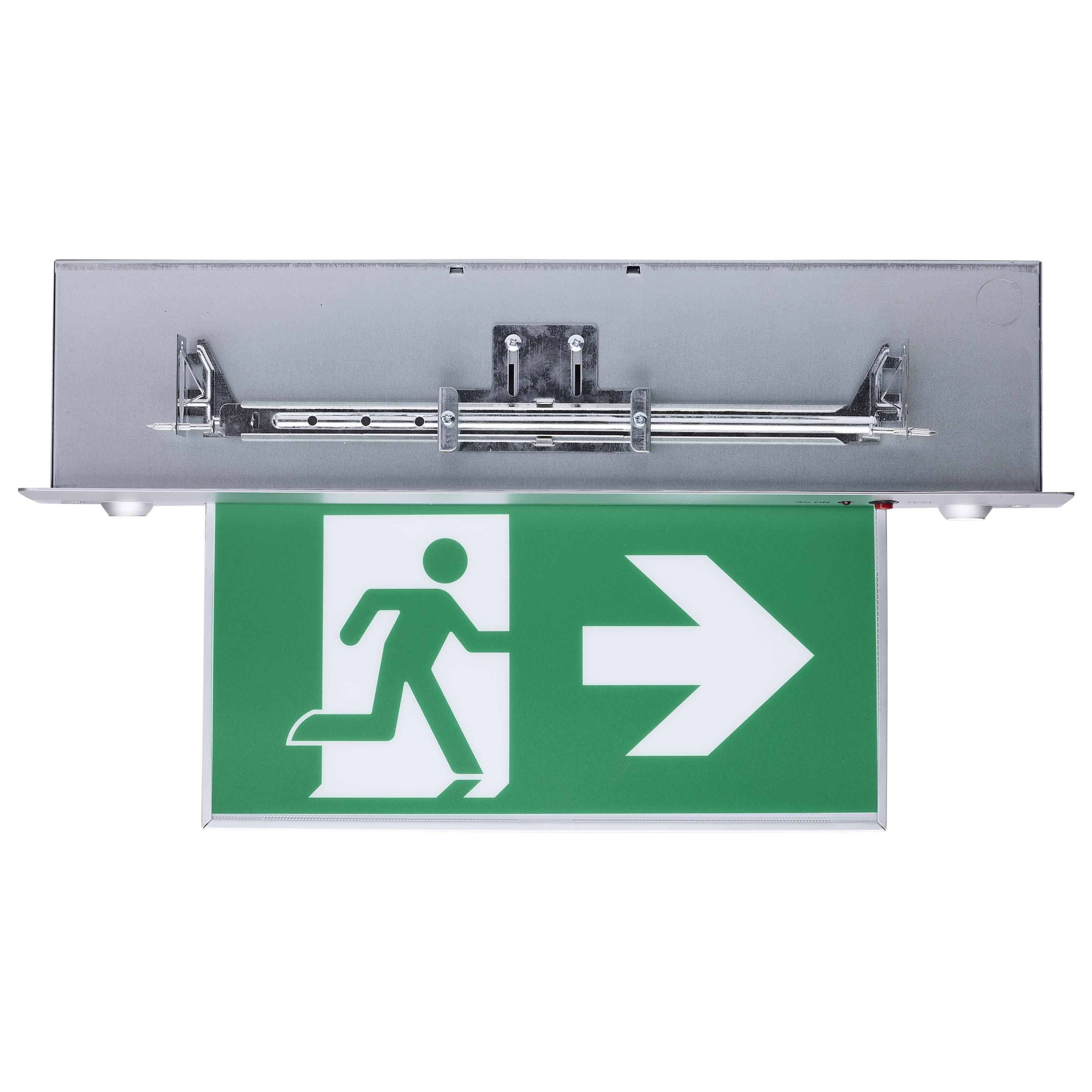Nuvo Running Man Green Combo Edge Lit Exit Sign/Emergency Light - 120 ...