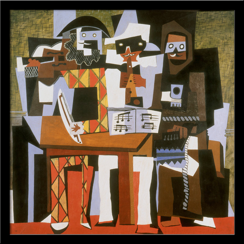 Vault W Artwork Three Musicians by Pablo Picasso - Picture Frame ...