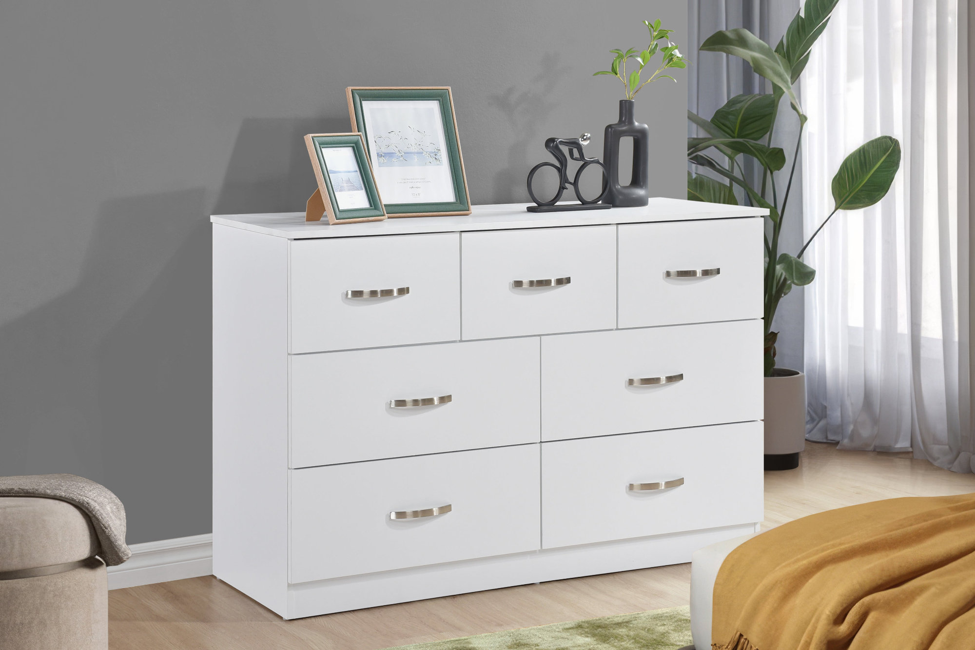 Swish Furniture Paddington White 7 Drawer Chest Of Drawers | Wayfair.co.uk