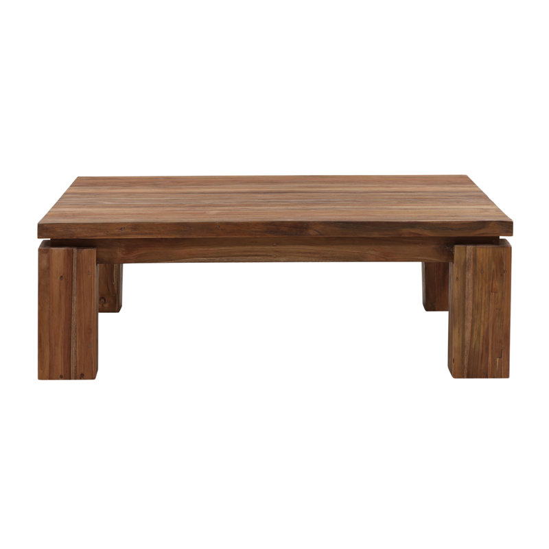 Dovetail Furniture Micah 48" Reclaimed Teak Wood Coffee Table, Medium ...