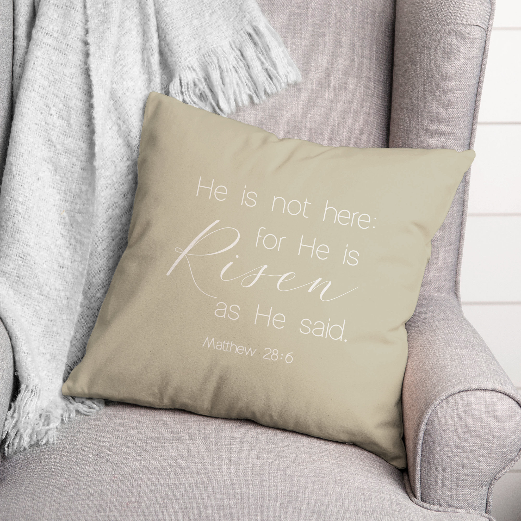 Designs Direct Creative Group Risen Bible Square Pillow Cover & Insert ...