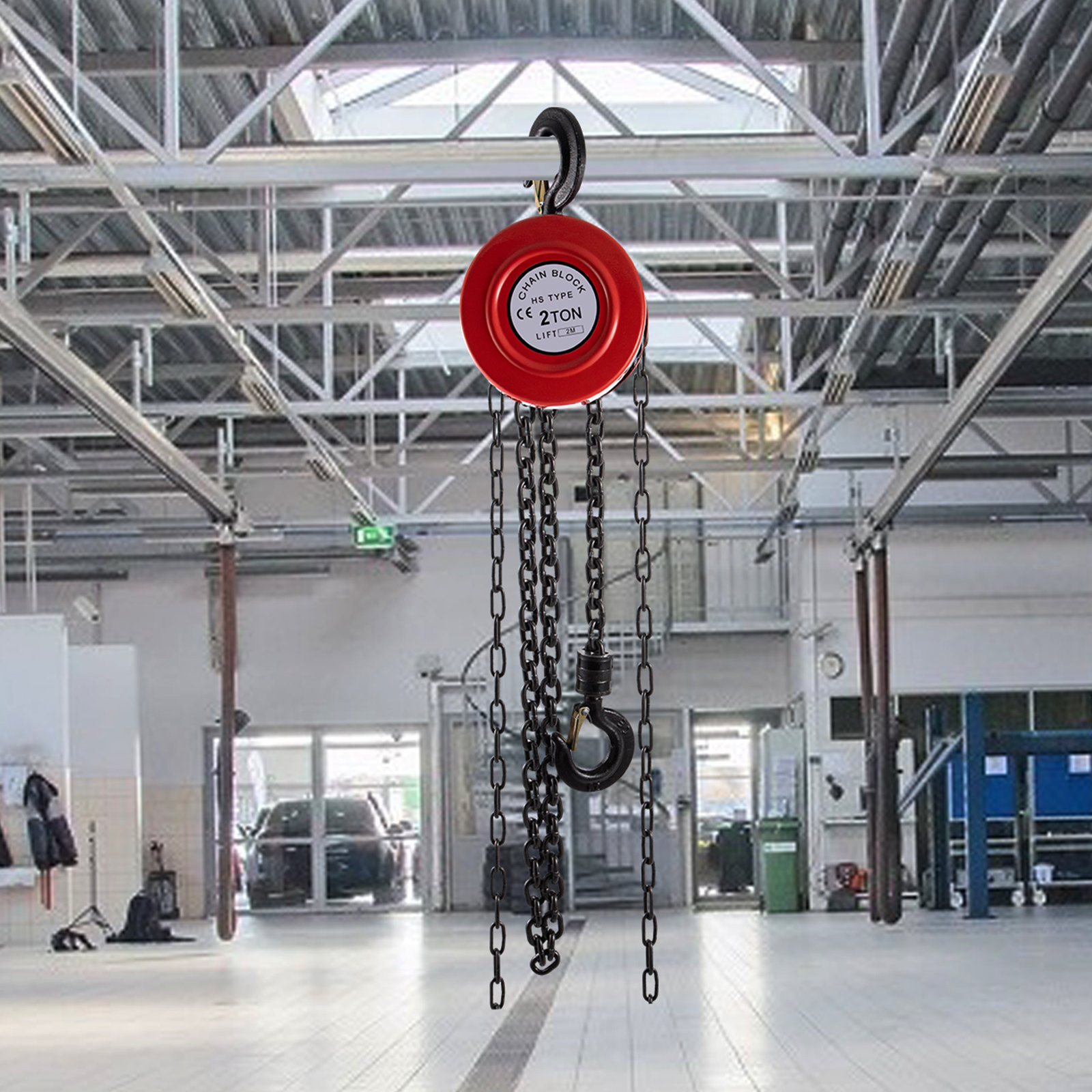 VEVOR Hand Chain Hoist, 4400 lbs /2 Tonne Capacity Chain Block, 7ft/2m ...