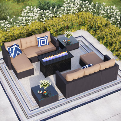 Lark Manor Alyah 6 - Person Outdoor Seating Group with Cushions ...