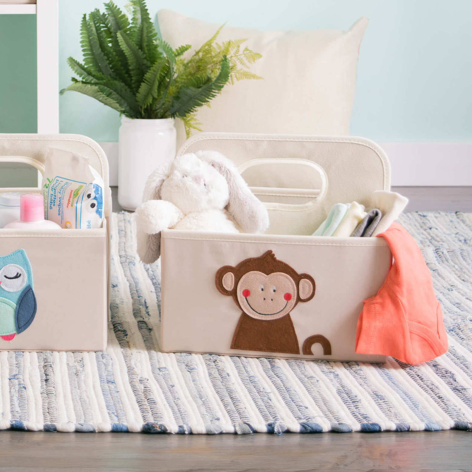 Harriet Bee Juelz Polyester Kids Monkey Caddy Toy Organizer | Wayfair