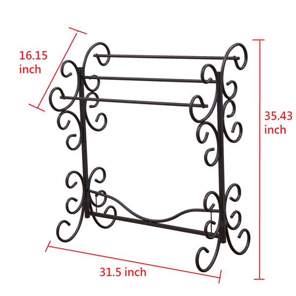 Fleur De Lis Living Metal Scroll Quilt Rack & Reviews | Wayfair