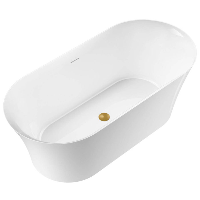 Chevington 67'' x 31.5'' Freestanding Soaking Acrylic Bathtub | Wayfair