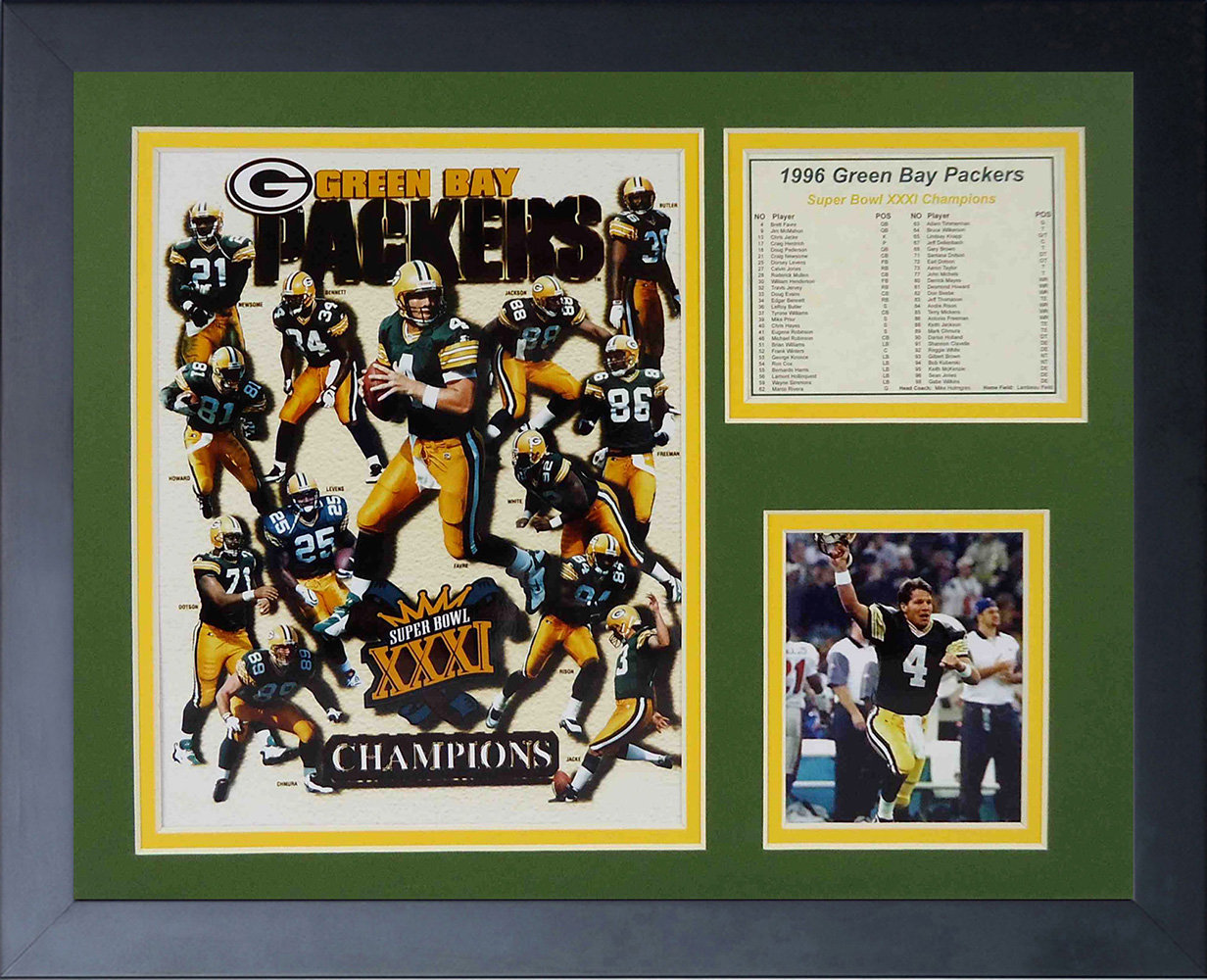 Legends Never Die Green Bay Packers 1996 Champs Framed Memorabilia ...