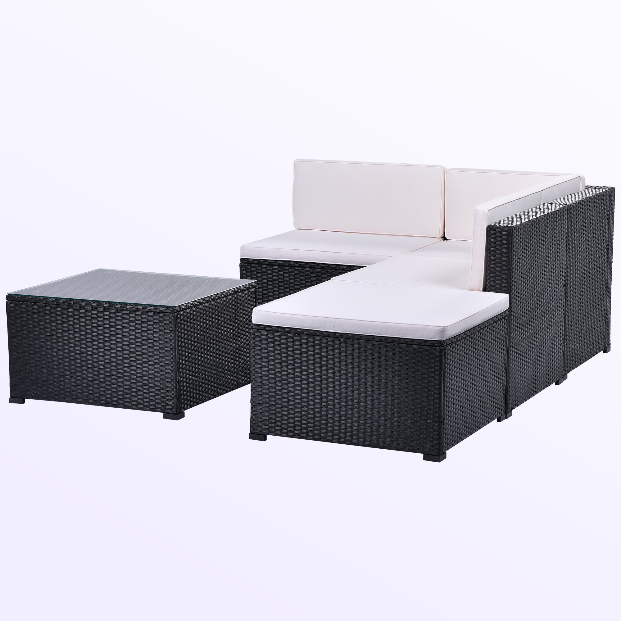 Latitude Run® 5 Piece Complete Patio Set with Cushions | Wayfair