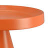 Benjara Plant Stand Table, 19 Inch Round Top Cone Pedestal Base, Orange ...