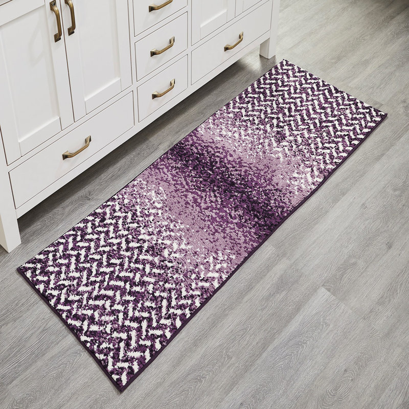 Latitude Run® Annaruth Collection Kitchen Rugs / Bathroom Runner with ...