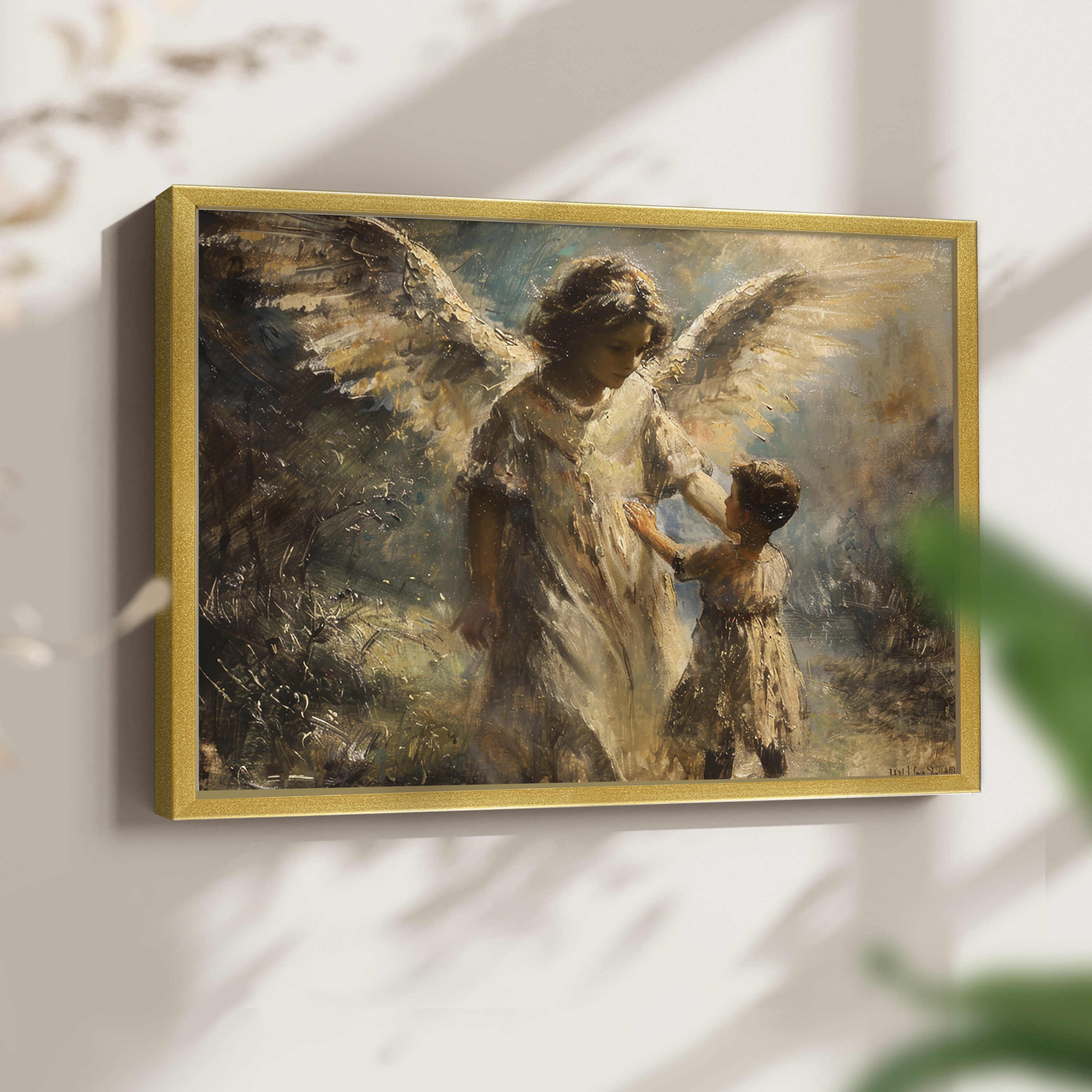 Fleur De Lis Living Angels From Above-XCIX -Framed Print - Restickable ...