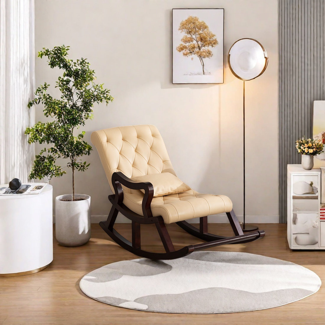 wangling hone Solid Wood Chair with High Resilience Foam | Wayfair