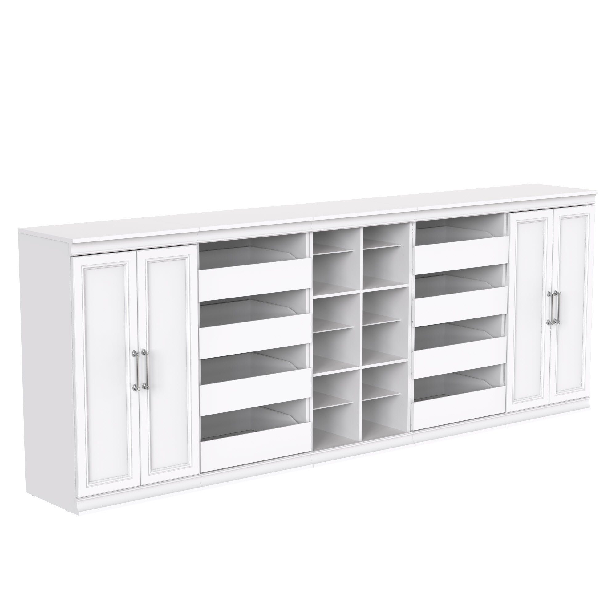 ClosetMaid Modular Storage 106.97" W 18-Shelf Wood Closet System ...