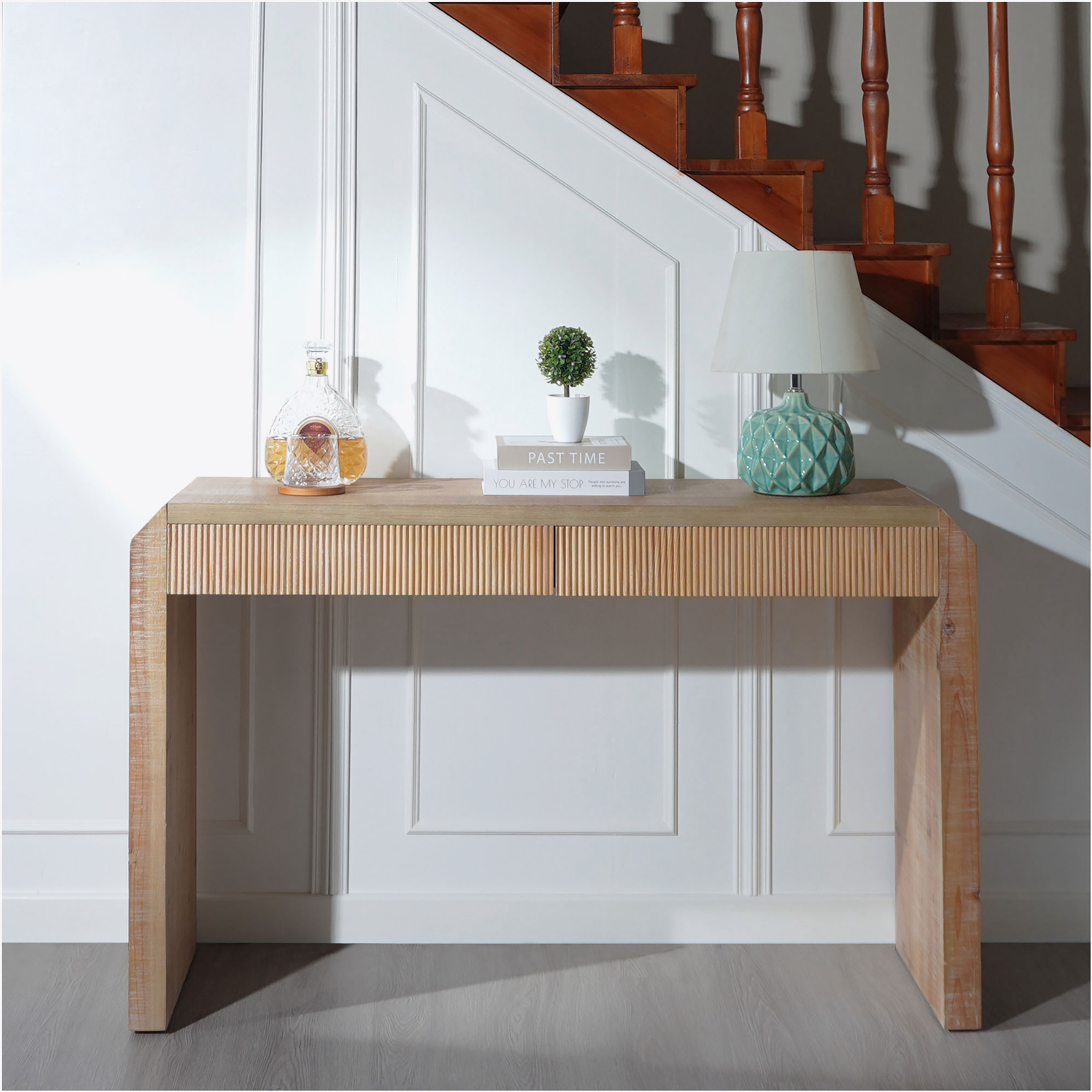 Loon Peak Rustic Wooden Console Table with Drawer – Minimalist Design ...