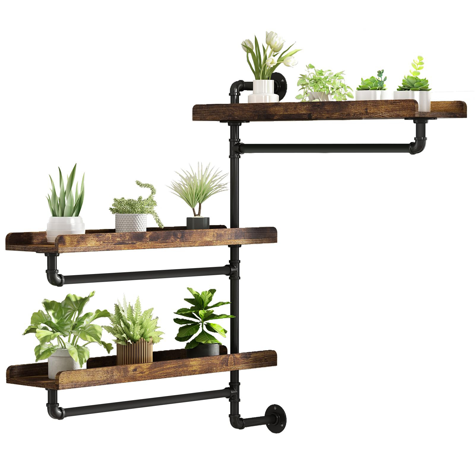 BOJUNTAN Rotating Window Plant Shelves Powerful Storage,Floating ...