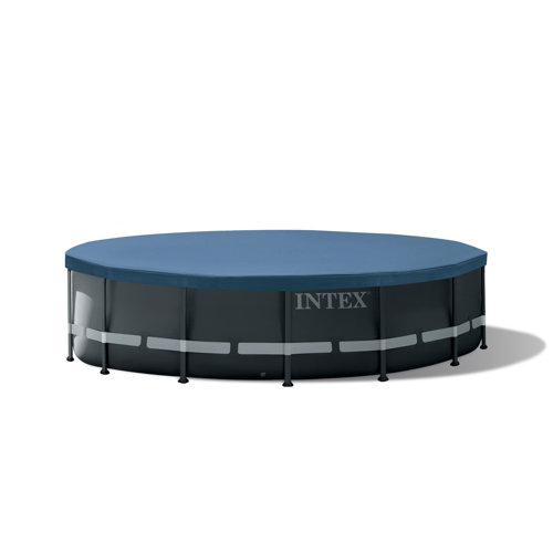 Intex Ultra XTR Frame Round Above Ground Outdoor Swimming Pool Set ...