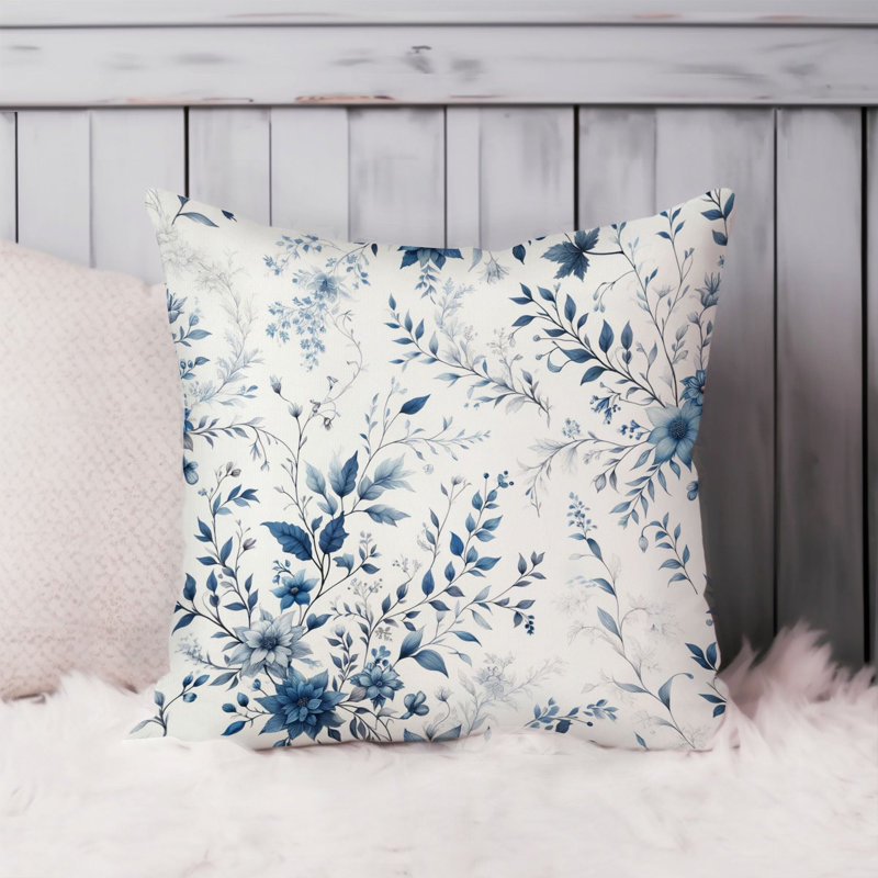 Ethan Taylor Botanical Blue Botanical Plants and Wildflowers Pattern I ...