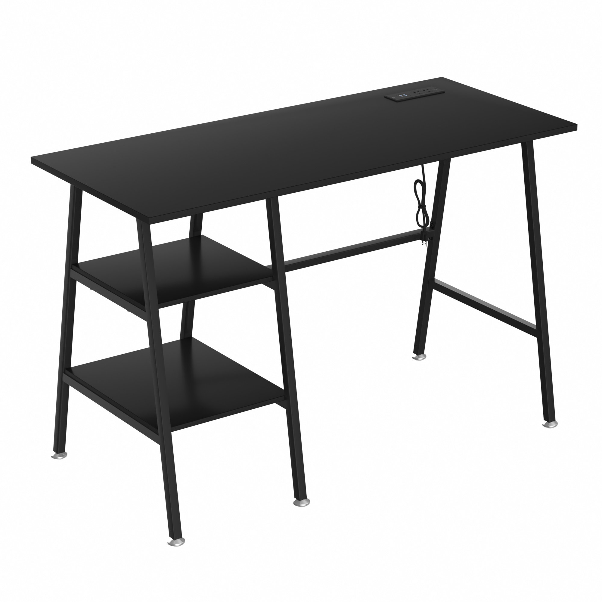 George Oliver Imkea 43 Inch Small Computer Desk With Power Outlets ...