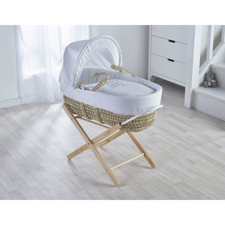 Kinder Valley White Cotton Blend Moses Basket Bedding Set | Wayfair.co.uk