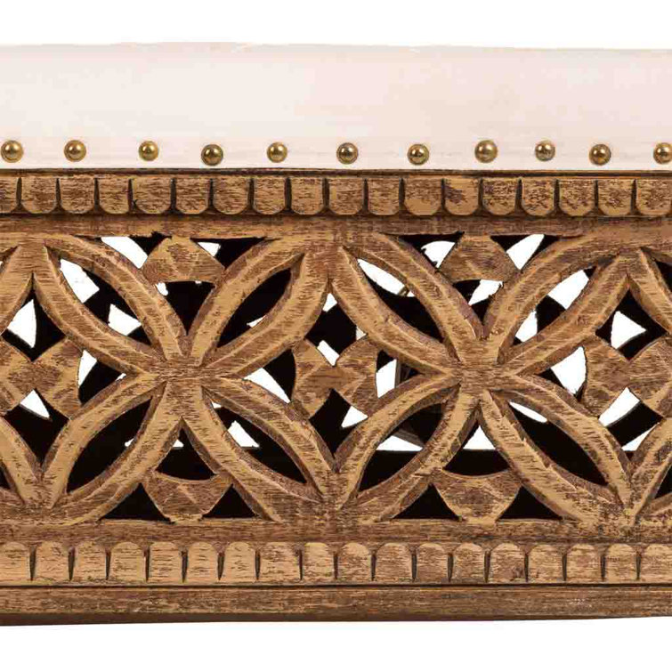 Latitude Vive Aristeo 105cm Wide Rectangle Abstract Footstool Ottoman ...