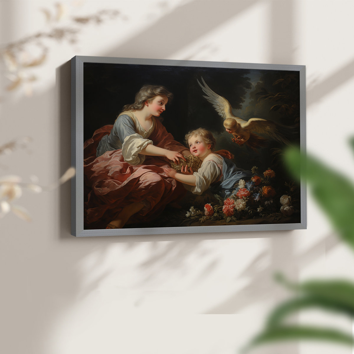 Fleur De Lis Living Angels From Above-LXI -Framed Print - Restickable ...