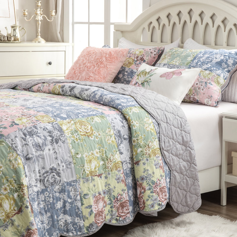 Greenland Home Fashions Emma Reversible Quilt Set & Reviews | Wayfair