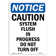 SignMission OSHA Notice - Caution System Flush In Progress Sign ...