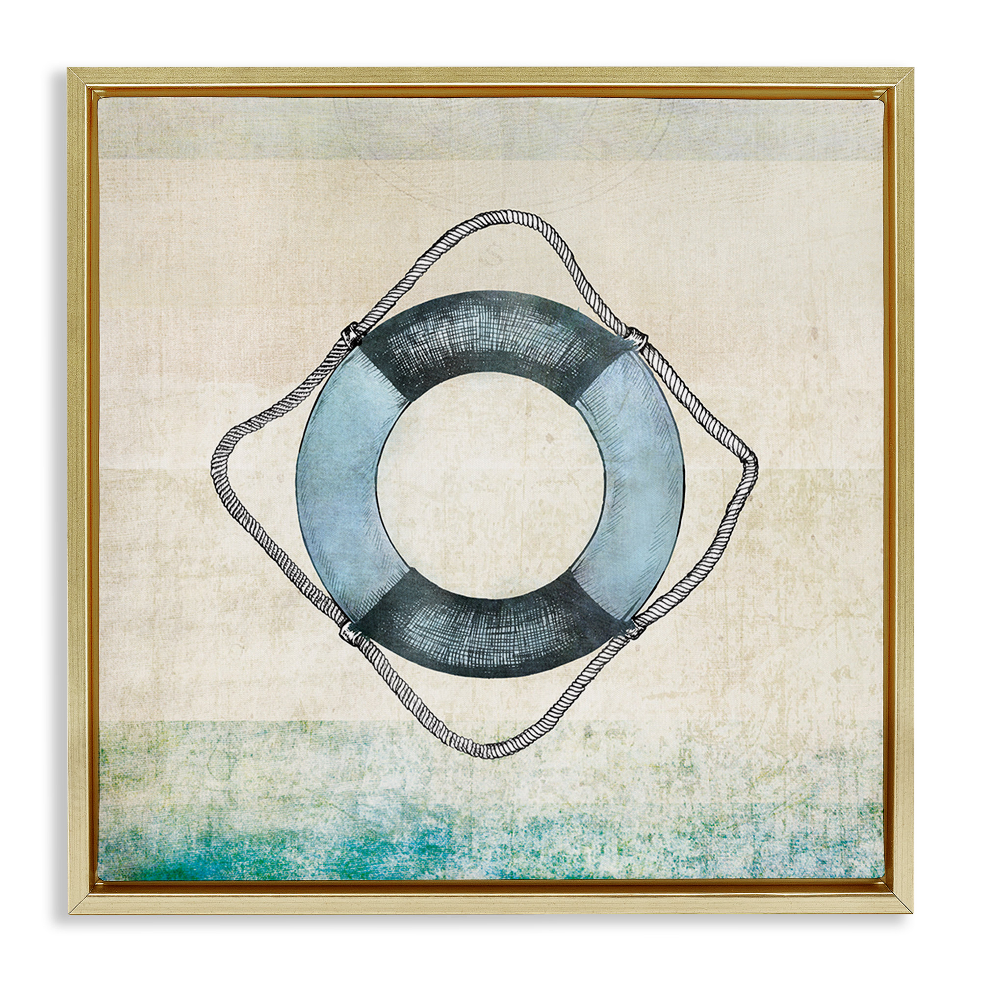 Breakwater Bay Rustic Maritime Life Ring Floater Canvas Wall Art by JG ...