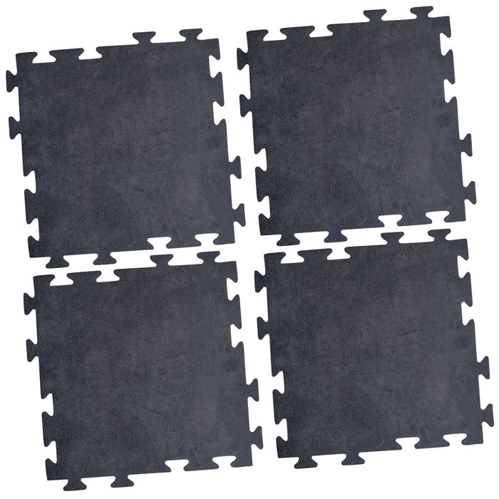 AmeriHome 40" L x 40" W x 0.38" Rubber Tile | Wayfair