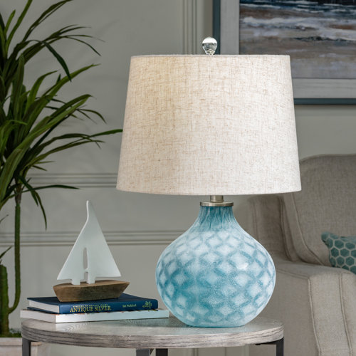 Highland Dunes Bernadette Glass Table Lamp & Reviews | Wayfair