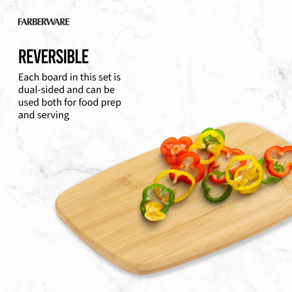Farberware 4-piece Kitchen Reversible Chopping Boards For Meal Prep And ...