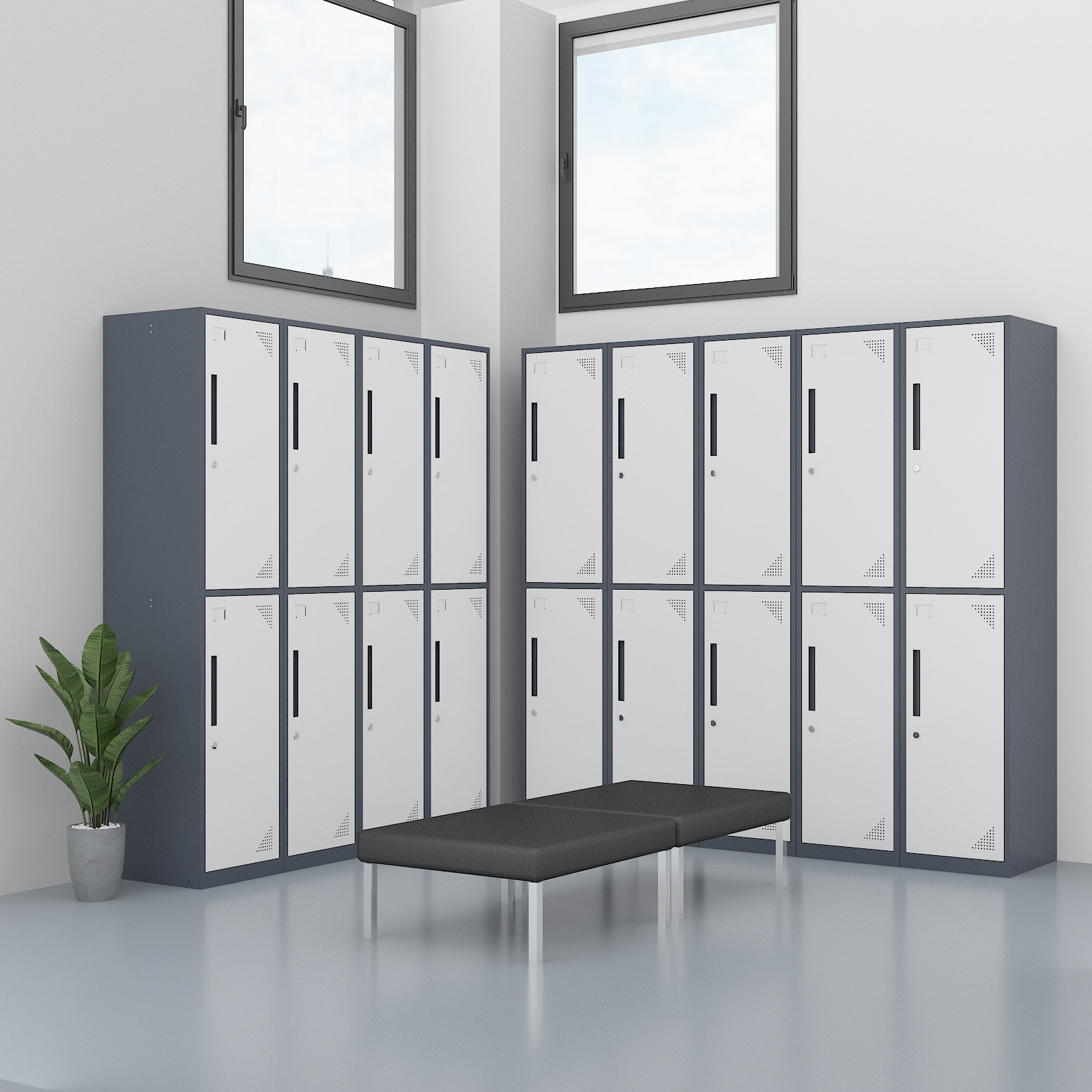 Letaya Metal 2 - Tier 15'' Locker with Key & Reviews | Wayfair