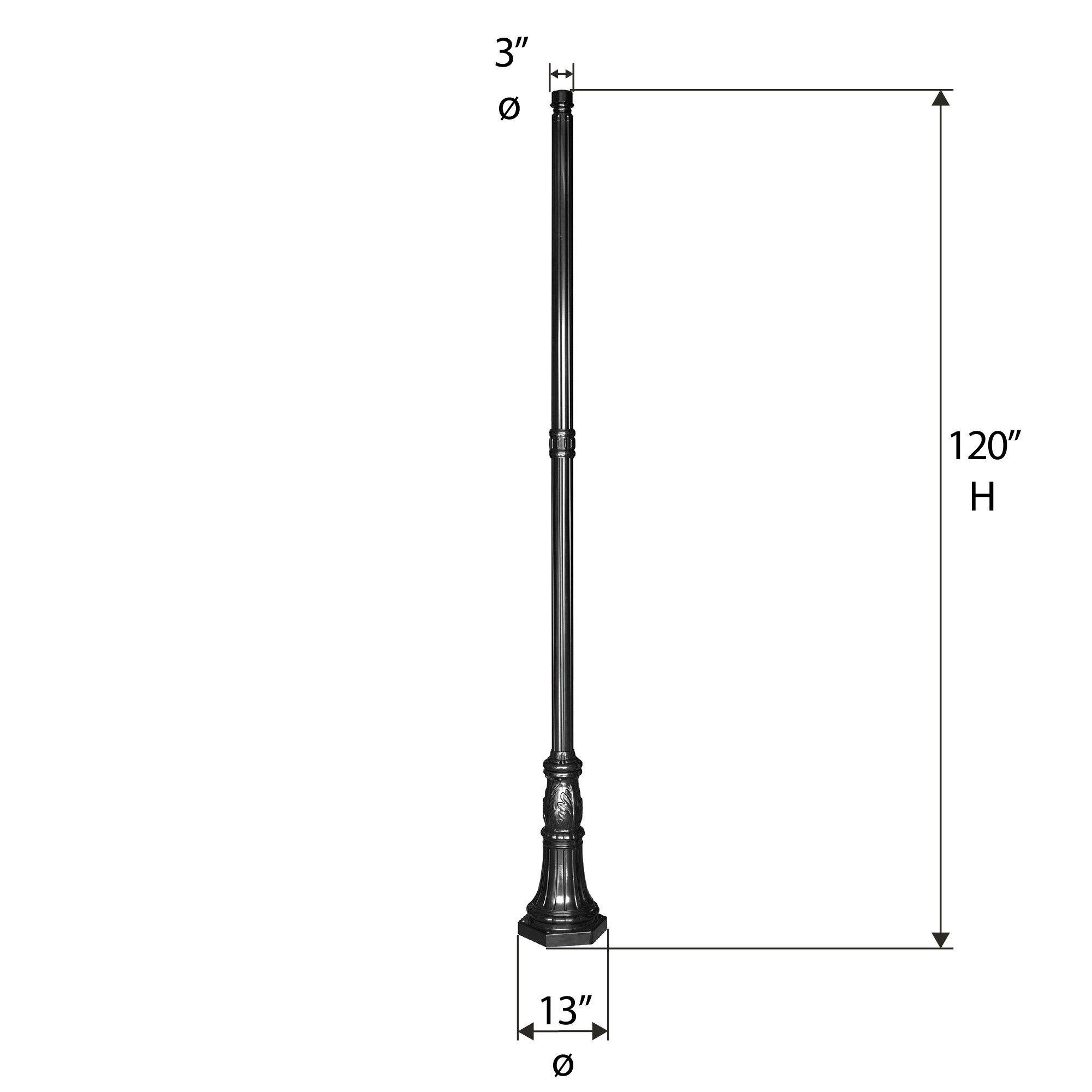 Gama Sonic Black Surface Mount Outdoor Lamp Post & Reviews - Wayfair Canada
