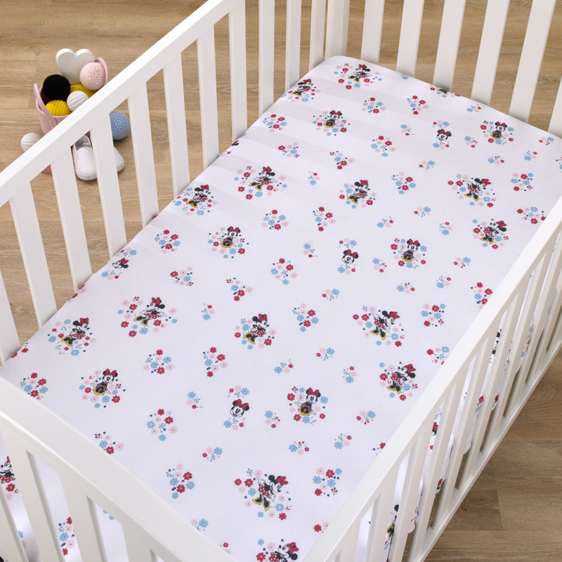 Disney Nojo Disney Minnie Mouse Fitted Mini Crib Sheet | Wayfair
