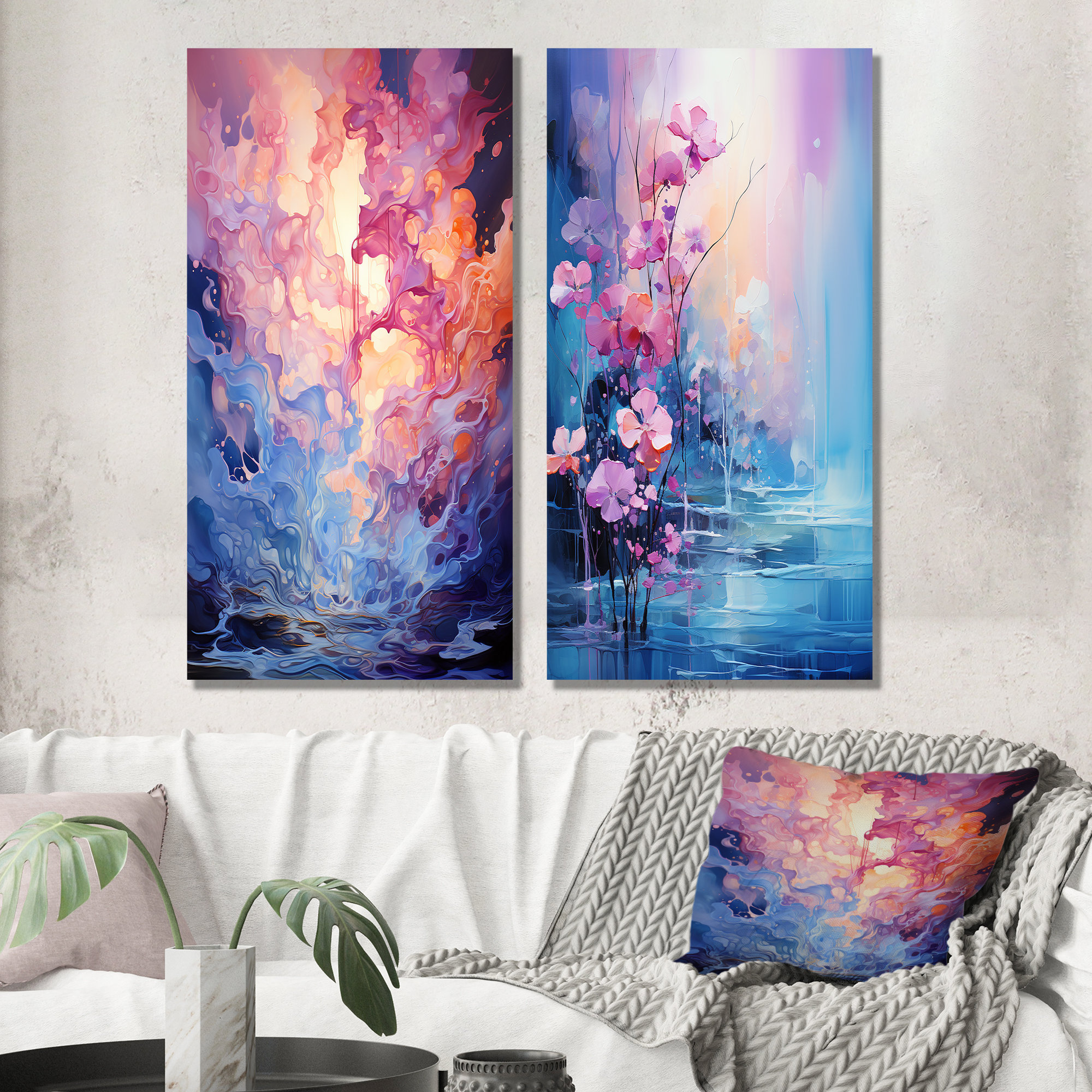 Dakota Fields Pink Illuminated Electro Reverie I - Abstract Collages ...