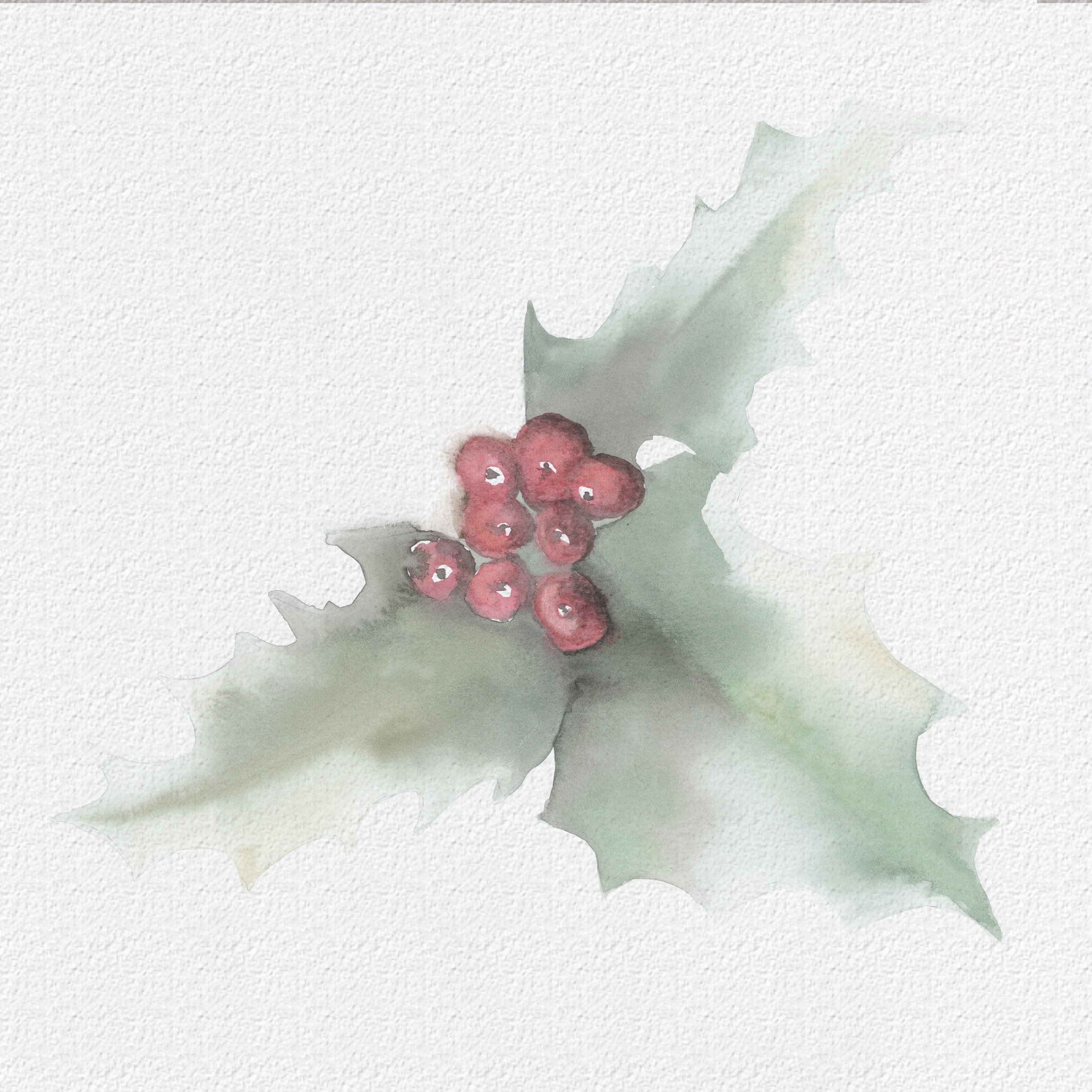 The Seasonal Aisle Holly - Wrapped Canvas Painting | Wayfair.ie