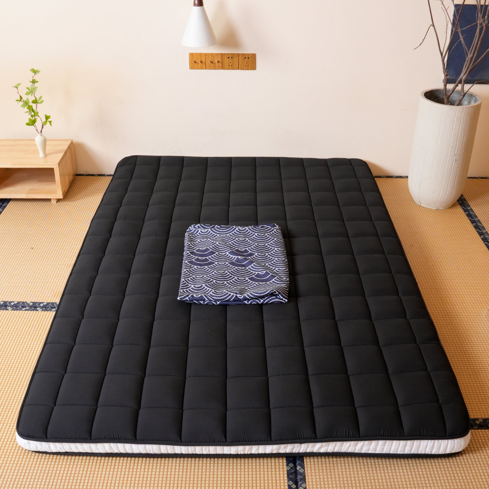 Alwyn Home Japanese Floor Mattress Futon Mattress, 4" Memory Foam ...