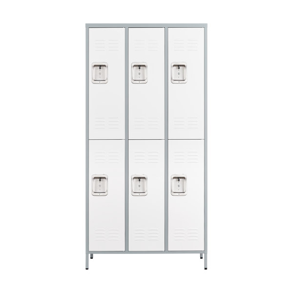 Steelcube 35.5 Inch Wide Metal Large Employee Locker with 6 ...