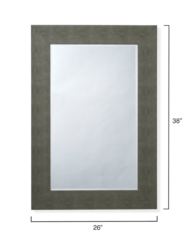 Latitude Run® Structure Mirror Flat Leather Wall Mirror | Wayfair