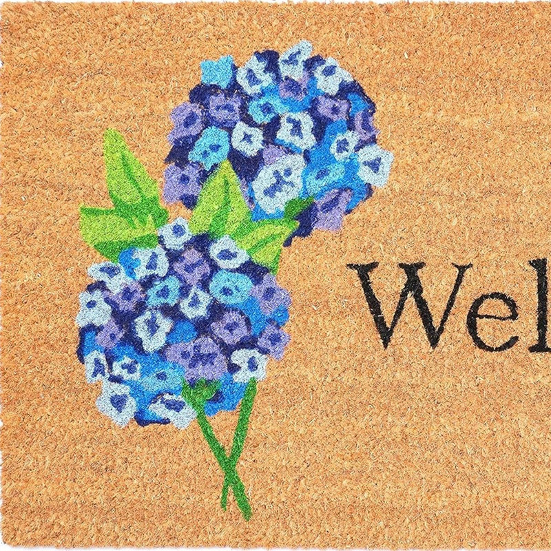 Birch Lane™ Alwine Hydrangea 29" x 17" Non-Slip Outdoor Door Mat ...