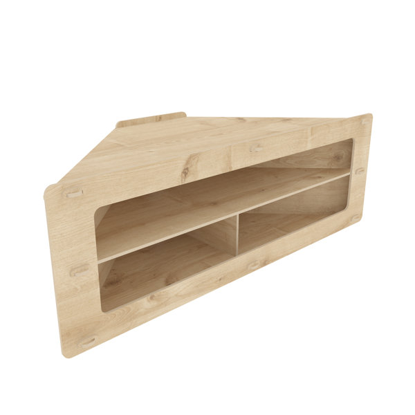 Wade Logan® Meuble télé de coin en bois massif pour téléviseur de 50 po ...