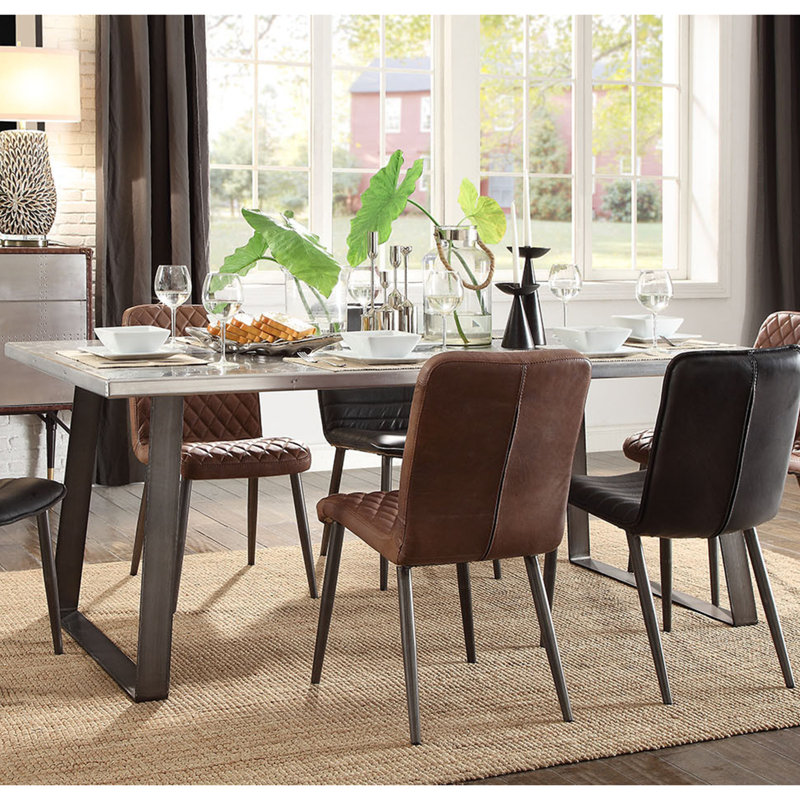 17 Stories Metal Top Dining Table | Wayfair
